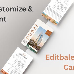 Editable Vacation Itinerary Template, Canva Holiday Trip Planner ...