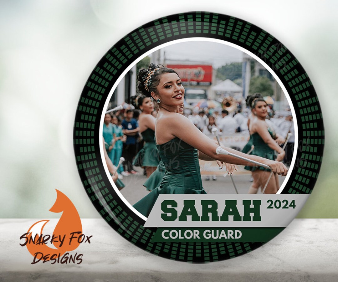 Color Guard Custom Photo Button - Etsy