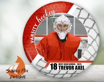 Custom Hockey Lace Pins With Your Players Number - Custom Pins - Hockey ...