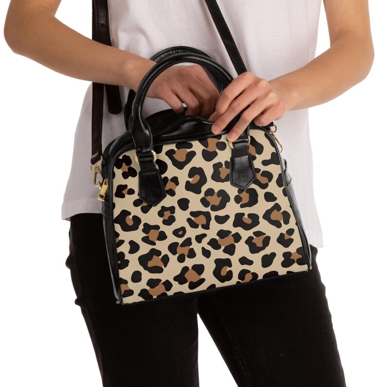 Leopard Print Shoulder Handbag, Cheetah Print Purse, Animal Print Tote ...