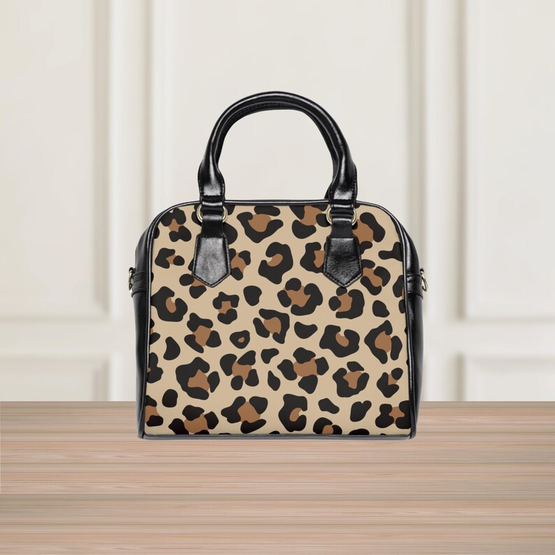 Leopard Print Shoulder Handbag, Cheetah Print Purse, Animal Print Tote ...