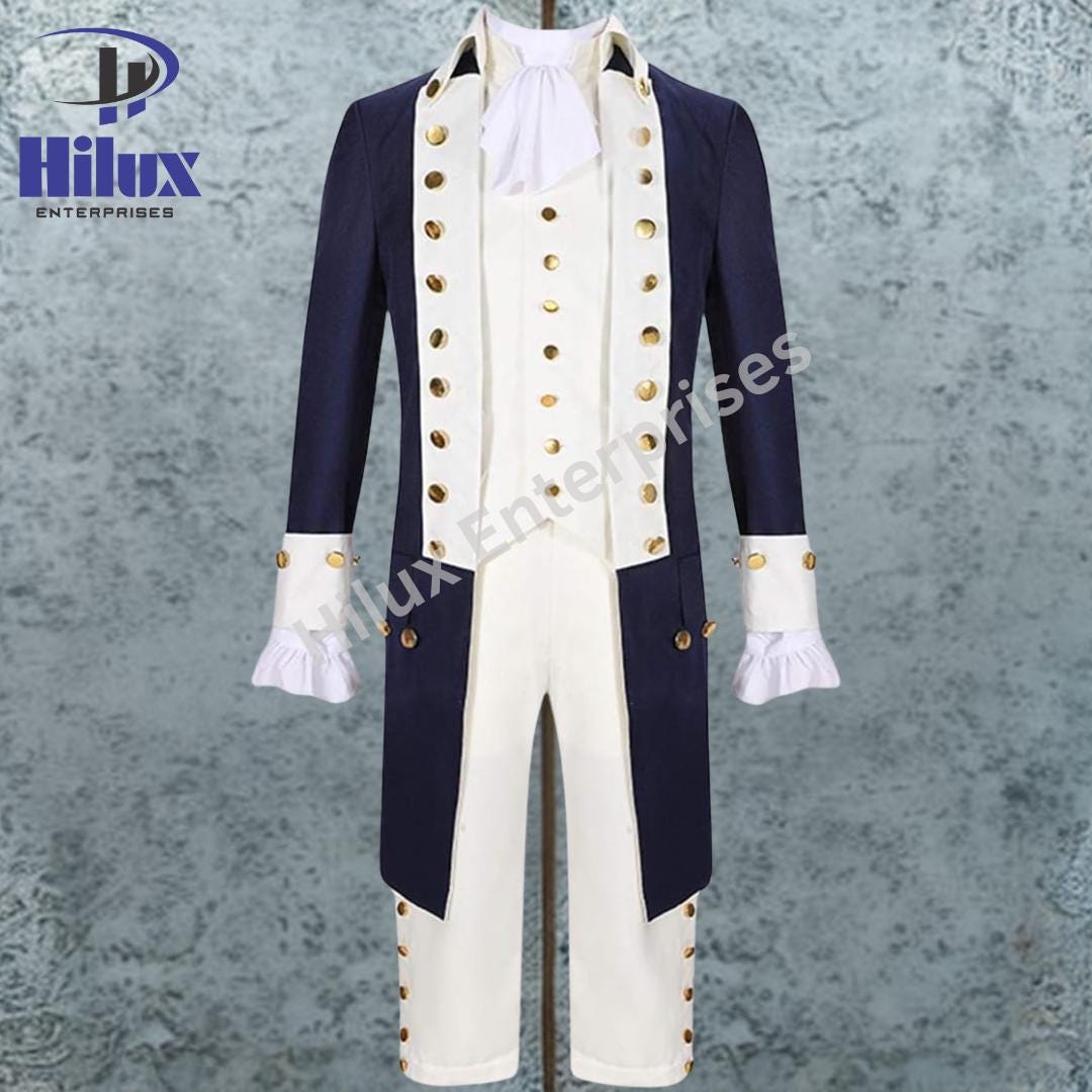Mens Revolutionary War Colonial Officer Costume | Tailcoat-18th Century ...