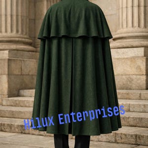 Regency Era Handmade Gentleman Cloak in Deep Green Wool | Aristocratic ...