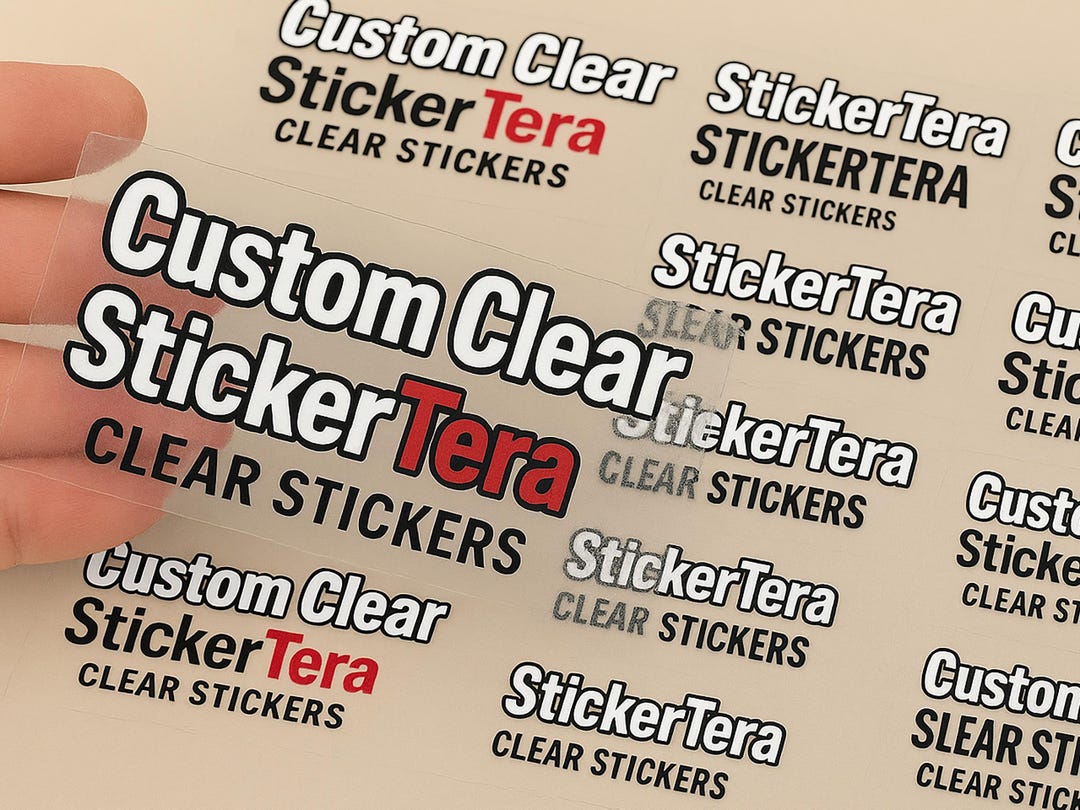 Custom Clear Vinyl Stickers, Waterproof Logo Decals, Bulk Printing, Die ...