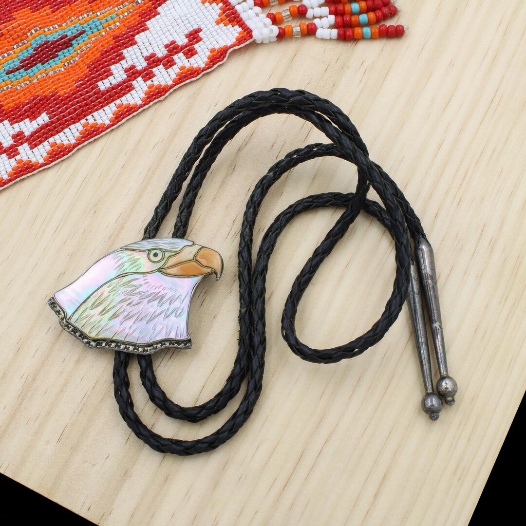 Zuni Signed Virgil & Shirley Benn Sterling Silver Shell Inlay Eagle ...