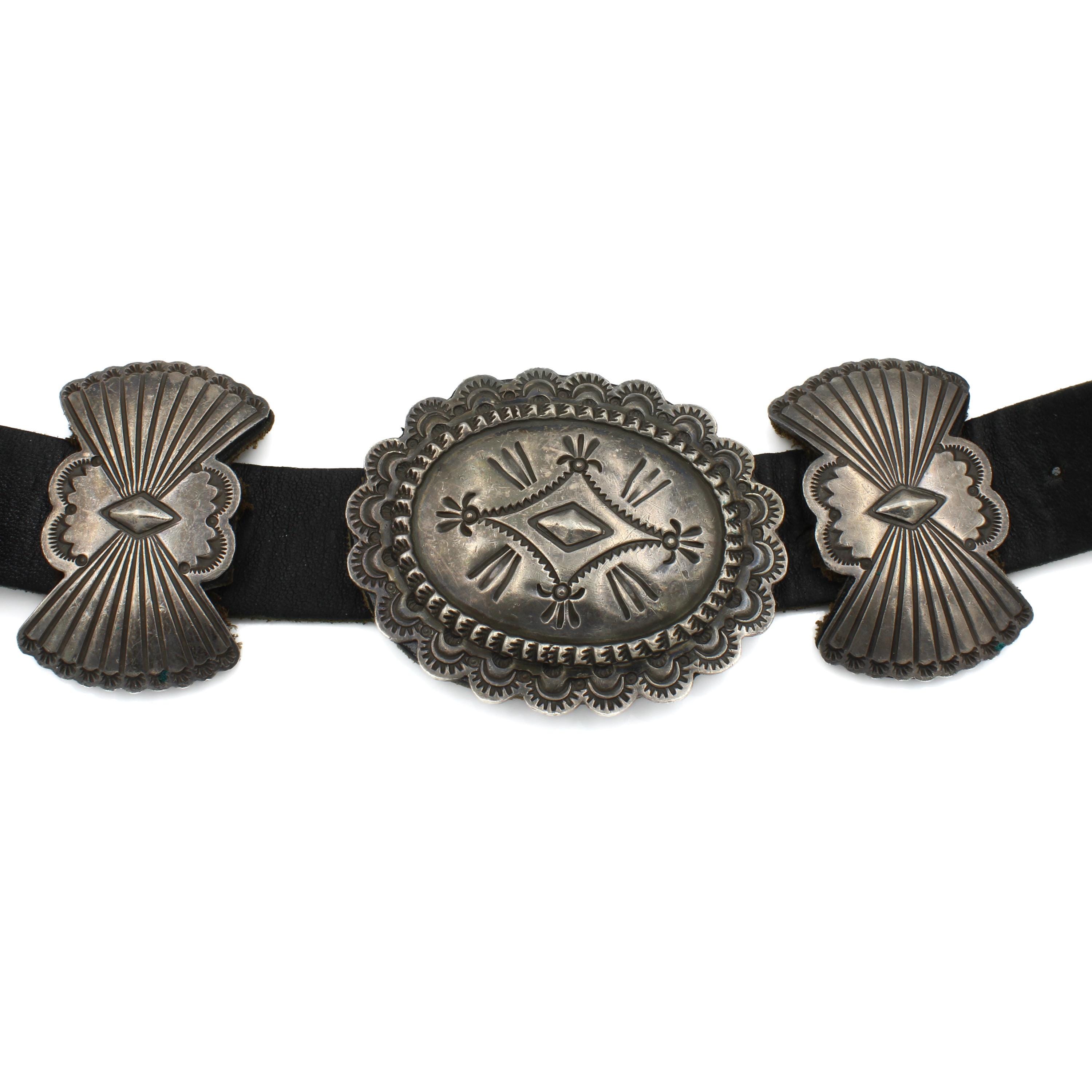Navajo Gary Begay Sterling Silver Hand Stamped Carved & Filed Size 38 ...