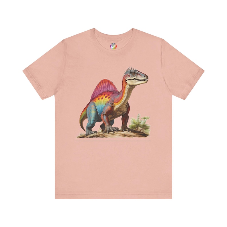 Rainbow Dinosaur Pride Shirt Spinosaurus LGBTQ Graphic Tee Queer ...