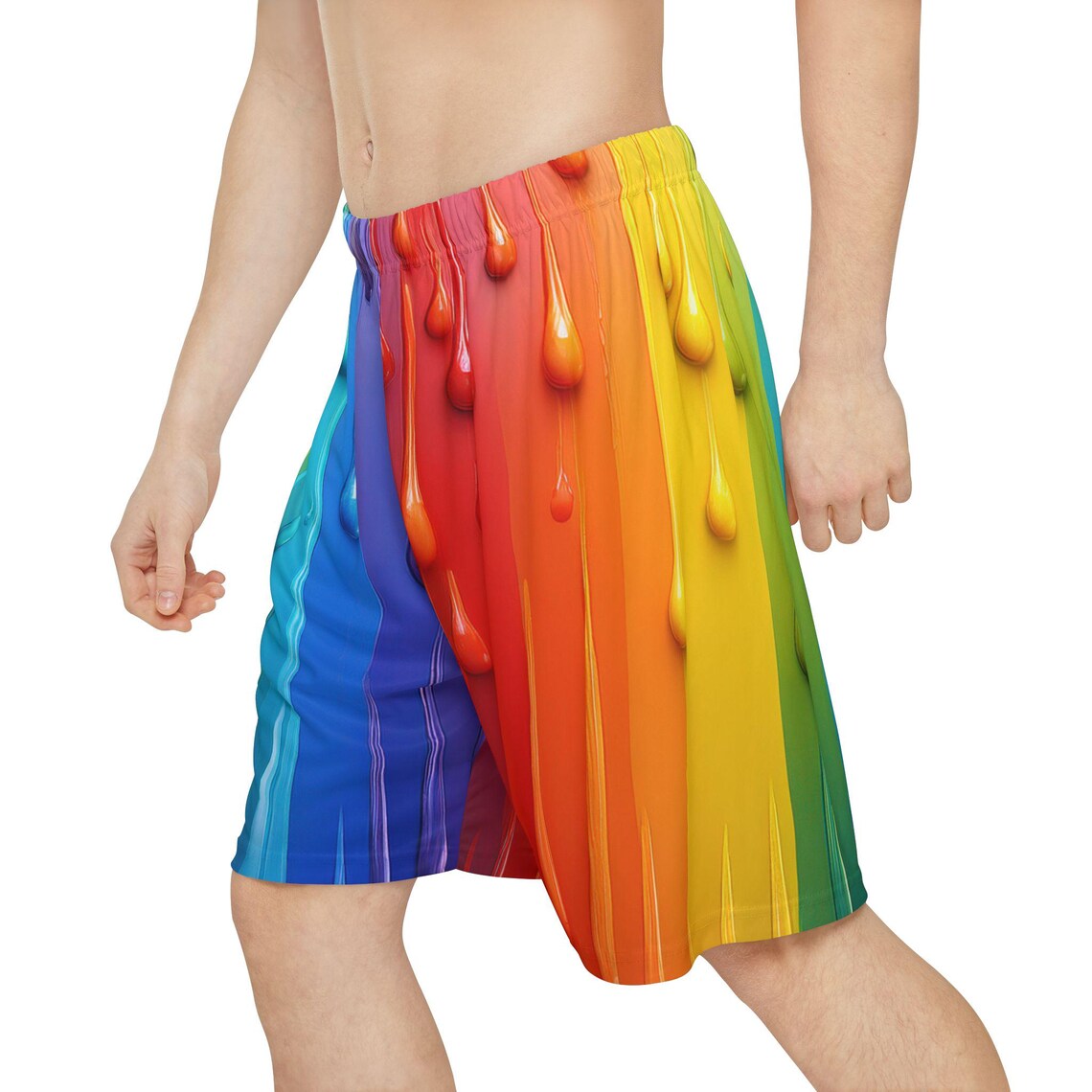 Rainbow Drip Pride Shorts: LGBTQ Festival Gymwear - Etsy