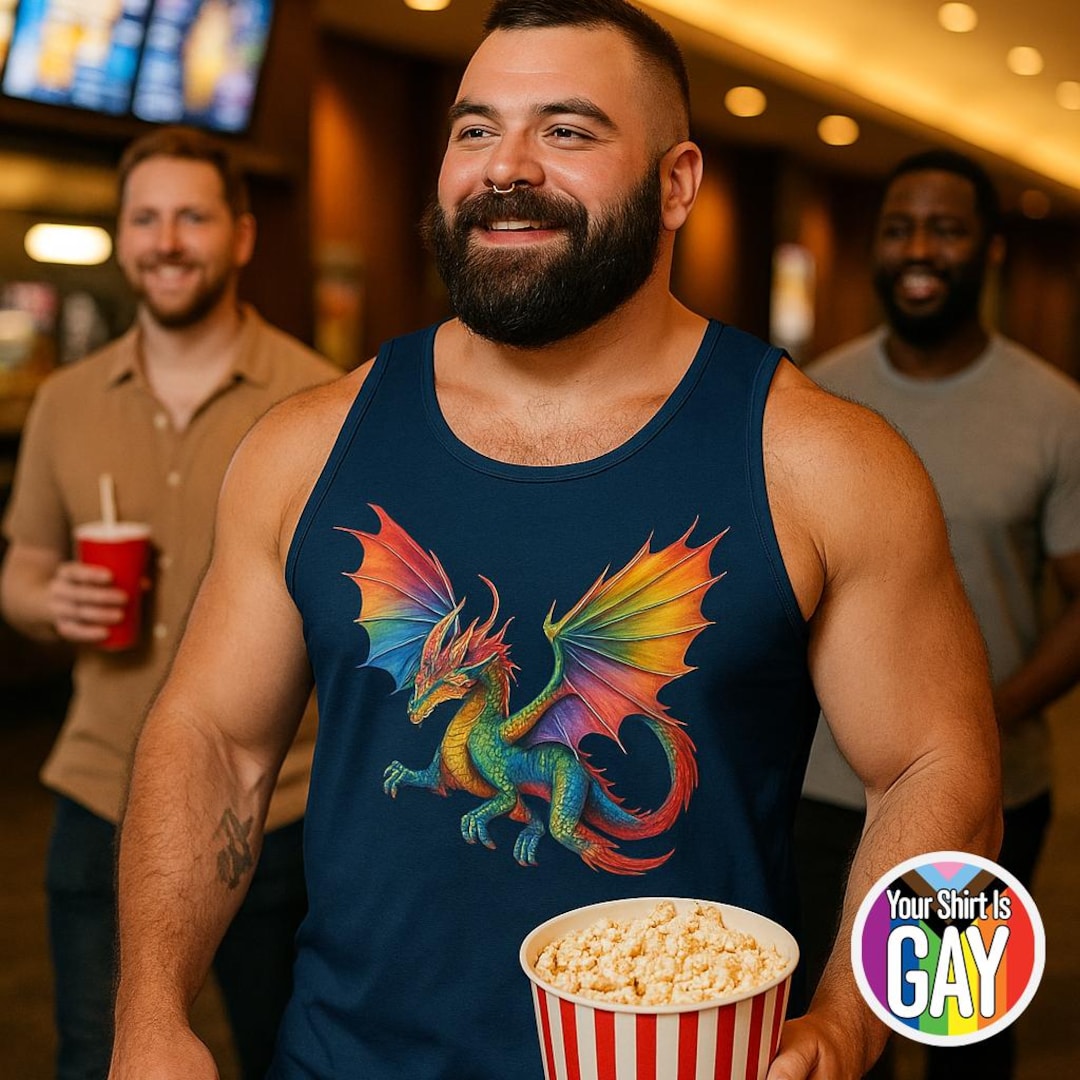 Rainbow Dragon Gaymer Tank Top: LGBTQ+ Pride Fantasy Muscle Shirt - Etsy