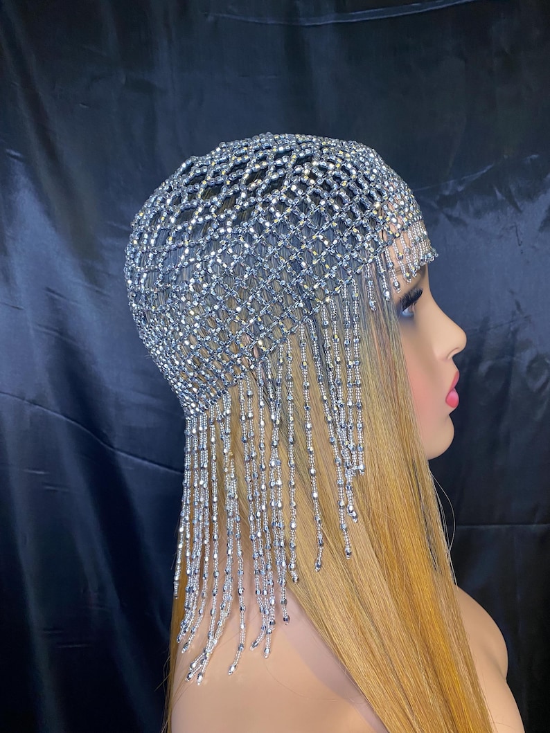 Silver Pearl Goddess Metal Head Piece Jewelry Luxury for Weeding ...