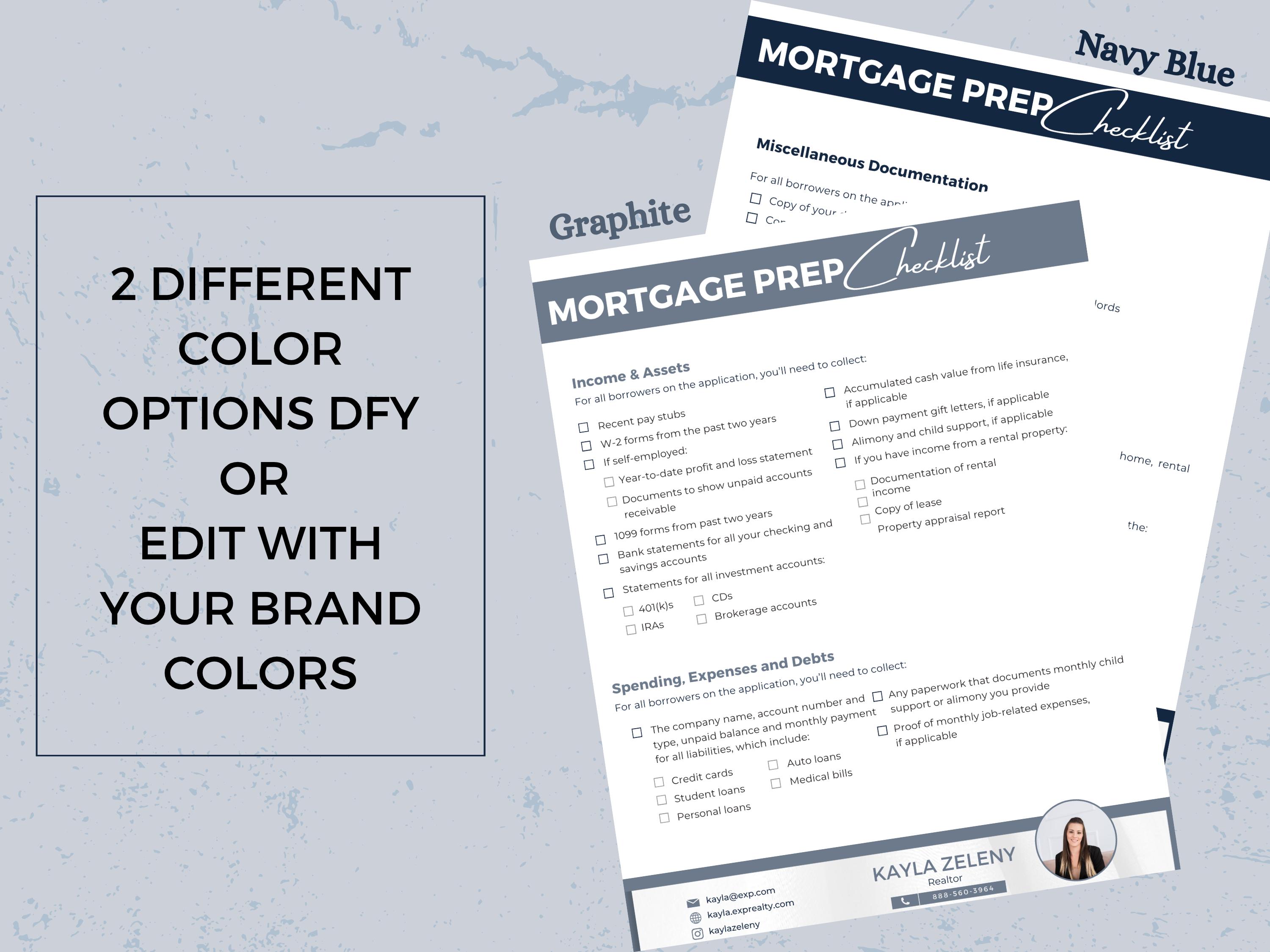 Mortgage Prep Checklist Template | Editable Canva Guide for Homebuyers ...