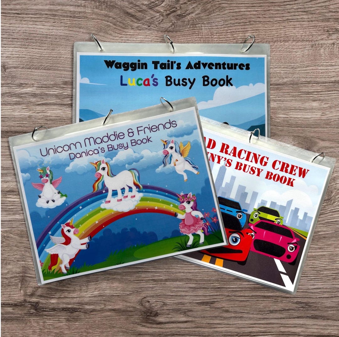 Custom Toddler’s Busy Book Learning Activity for Toddler Fun Game ...