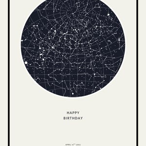 Custom Star Map Digital Download | Personalized Night Sky Print With ...