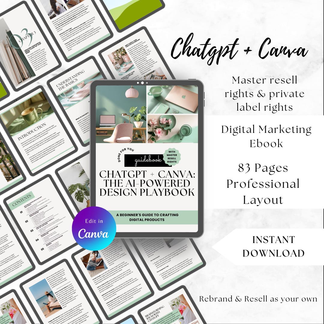 Chatgpt + Canva Launch Kit: the Ai-powered Design Canva Playbook + 15000 Chatgpt Prompt Pack ...