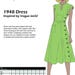 1940s Vintage Dress Sewing Pattern Multi-size PDF: Bust 36-40 Inch ...