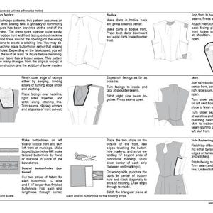 1940s Vintage Dress Sewing Pattern Multi-size PDF: Bust 36-40 Inch ...