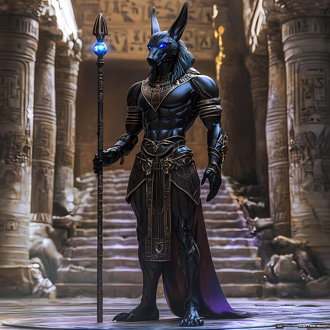 Digital Download | Anubis Gatekeeper of the Underworld Temple | Afro ...