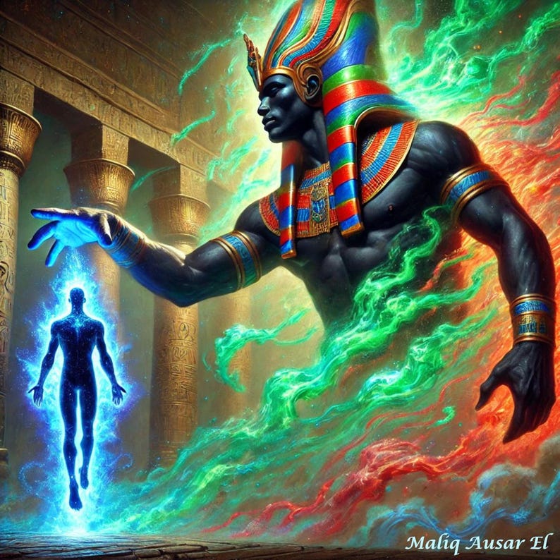 Digital Download | Instant Art Print | Ausar Shapes the First Ancestor ...