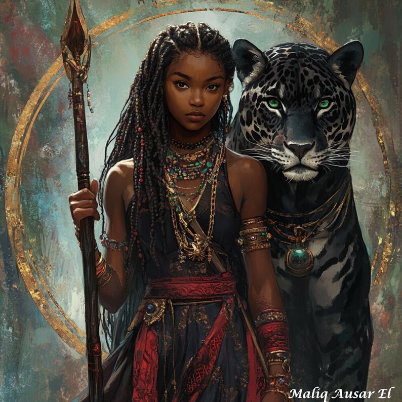 Digital Download | Instant Art Print | Afro-celtic Sacred Warrior Girl ...