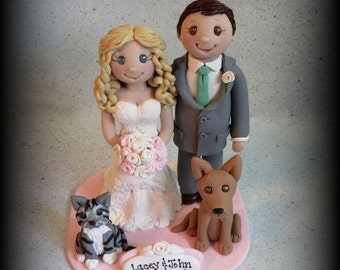 Wedding Cake Topper Custom Personalized Polymer Clay Bride | Etsy