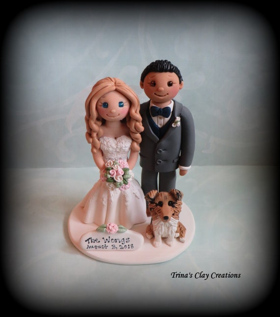 Wedding Cake Topper Custom Wedding Topper Bride and Groom | Etsy