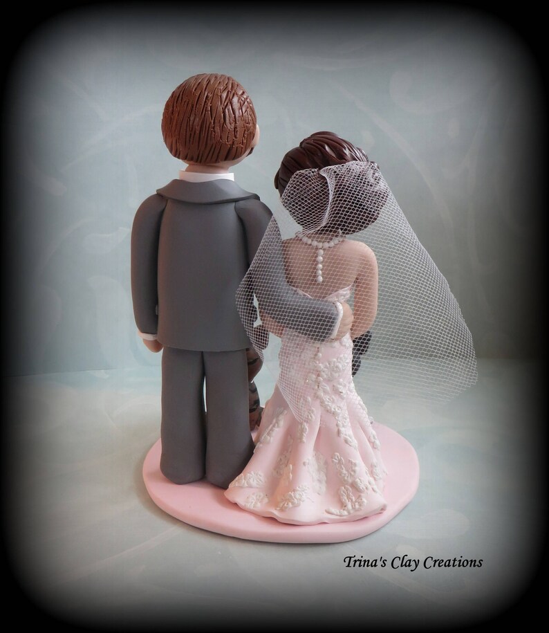 Wedding Cake Topper Custom Personalized Polymer Clay Bride - Etsy