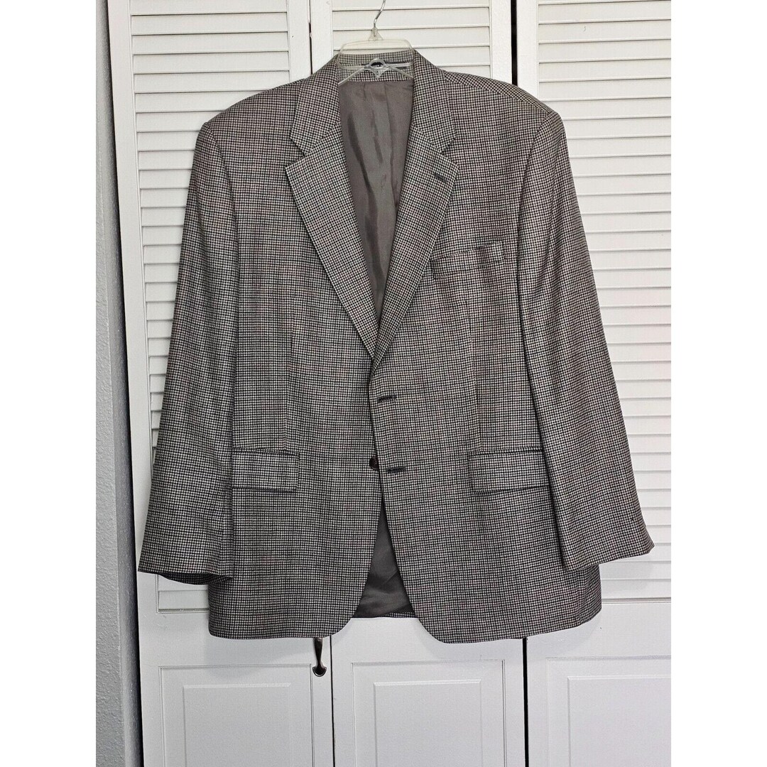 Vintage Mens Ralph Lauren Chaps Sport Coat 44R Silk Wool Blend Two Button Gray Check - Etsy