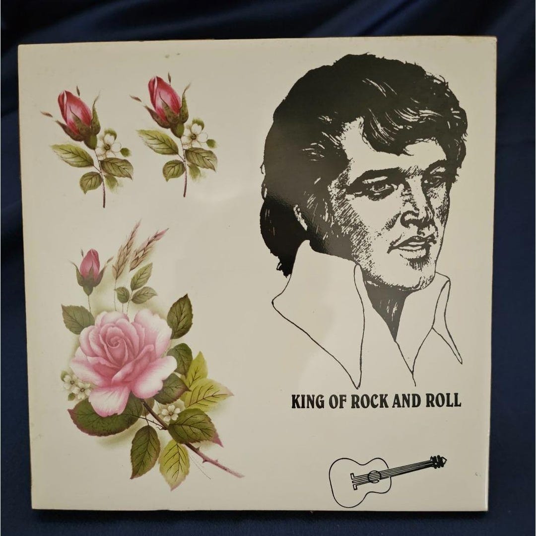 Elvis Presley King of Rock and Roll Music Box Wall Art Plaque 6"x 6 ...