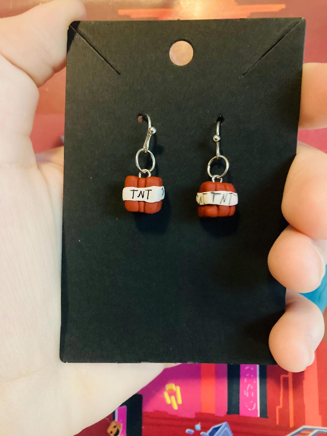 Minecraft TNT Block Clay Jewellery / Keychain - Etsy