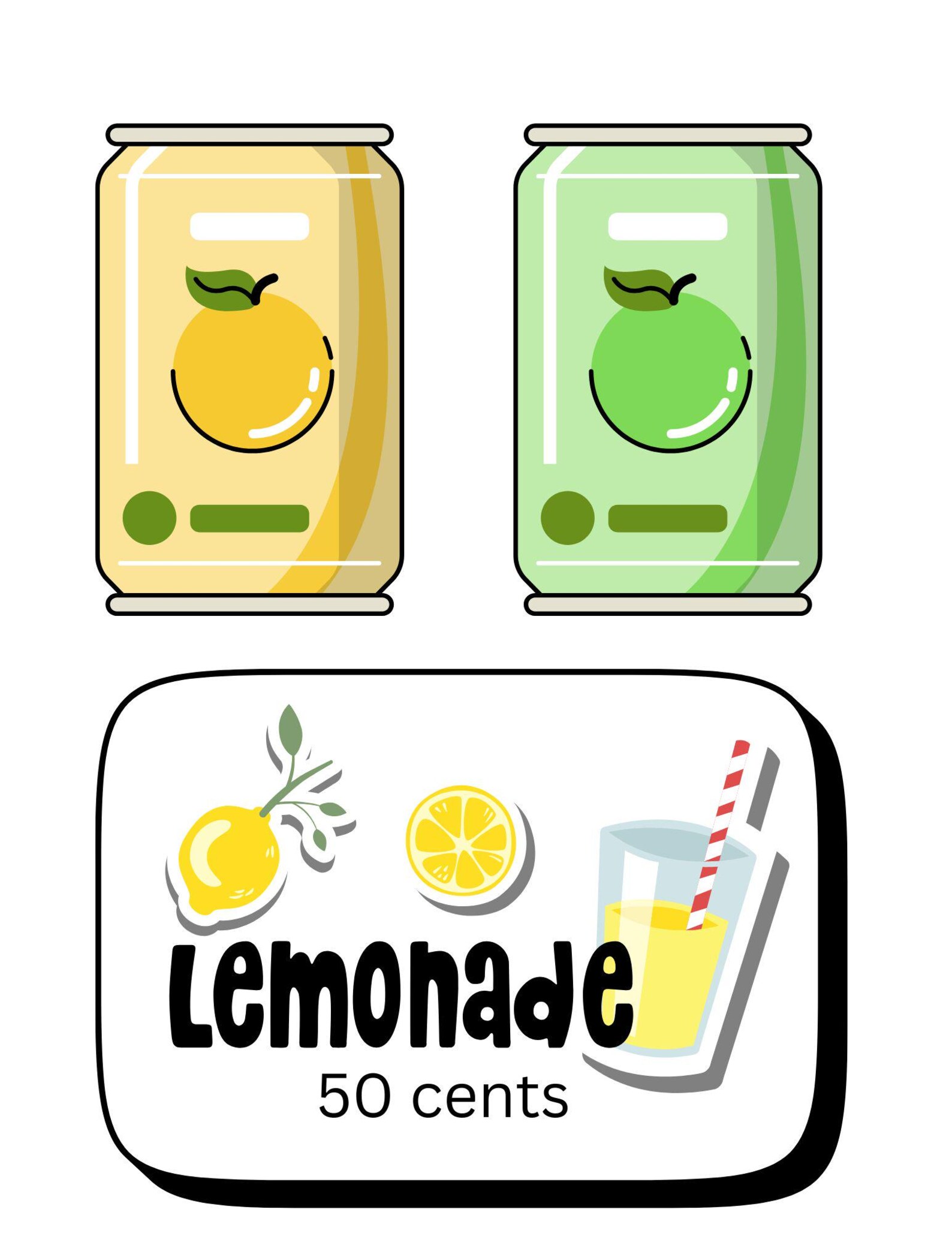Lemon Stand Printable Set/ Decor for Real Lemon Stands/ Summer Play - Etsy