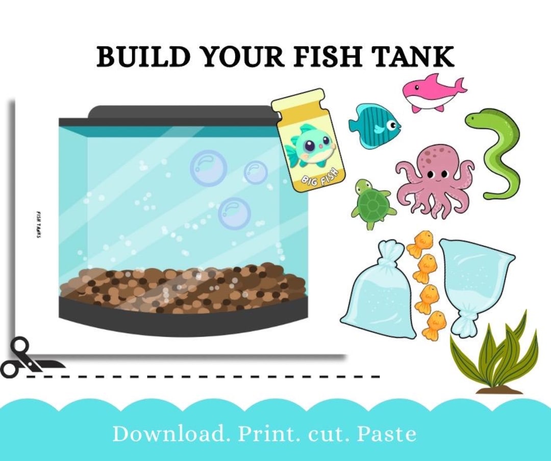 Build Your Fish Tank Printable Set/ School Activities/ Homeschool/ Life ...