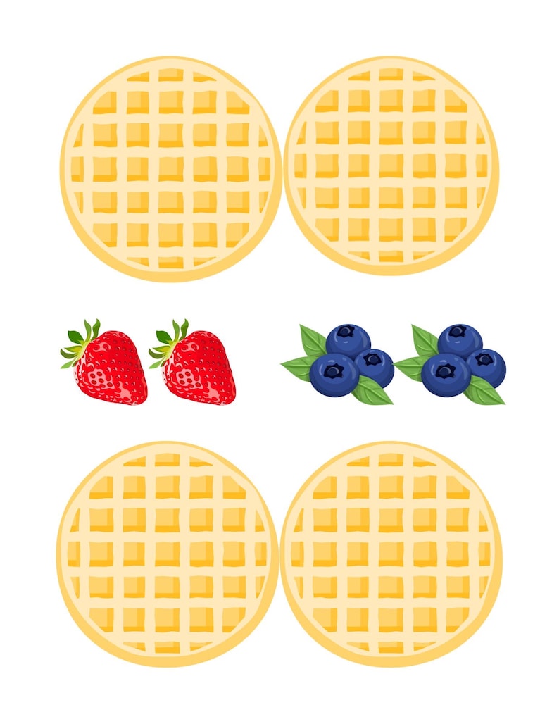 Waffle Set Printable Activity/ Learning/ Prek/ Kinder - Etsy