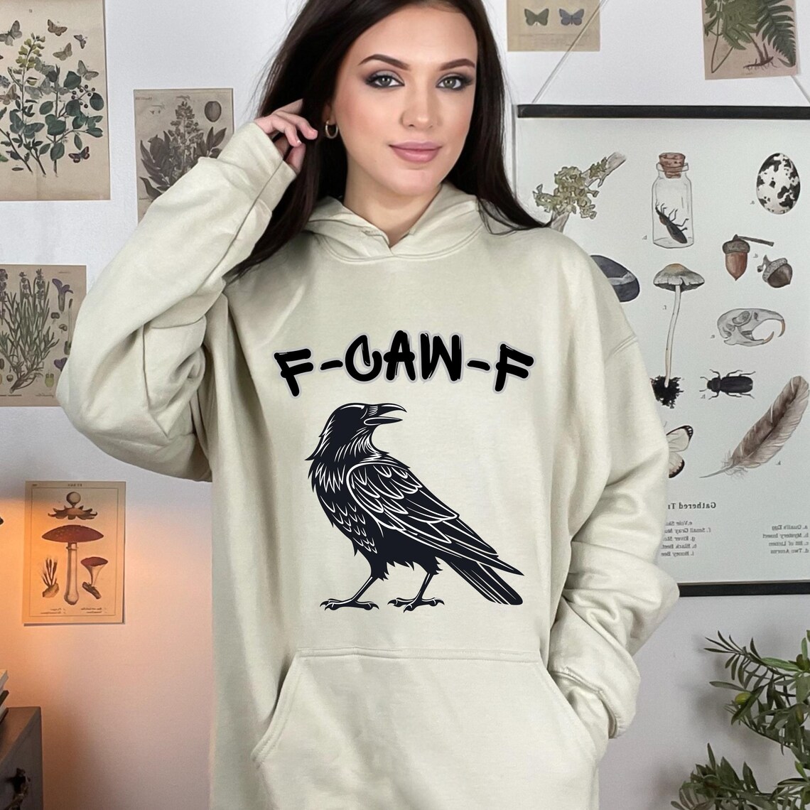 Funny Raven F-caw-f Svg-png-jpg-pdf: Gothic Crow Art (digital) - Etsy