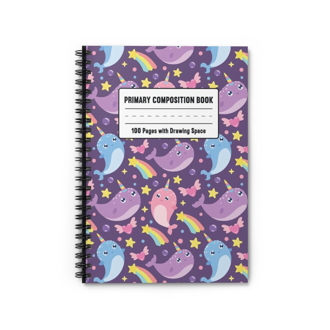 Whimsical Whale Spiral Notebook - Perfect for Kids, School Supplies ...