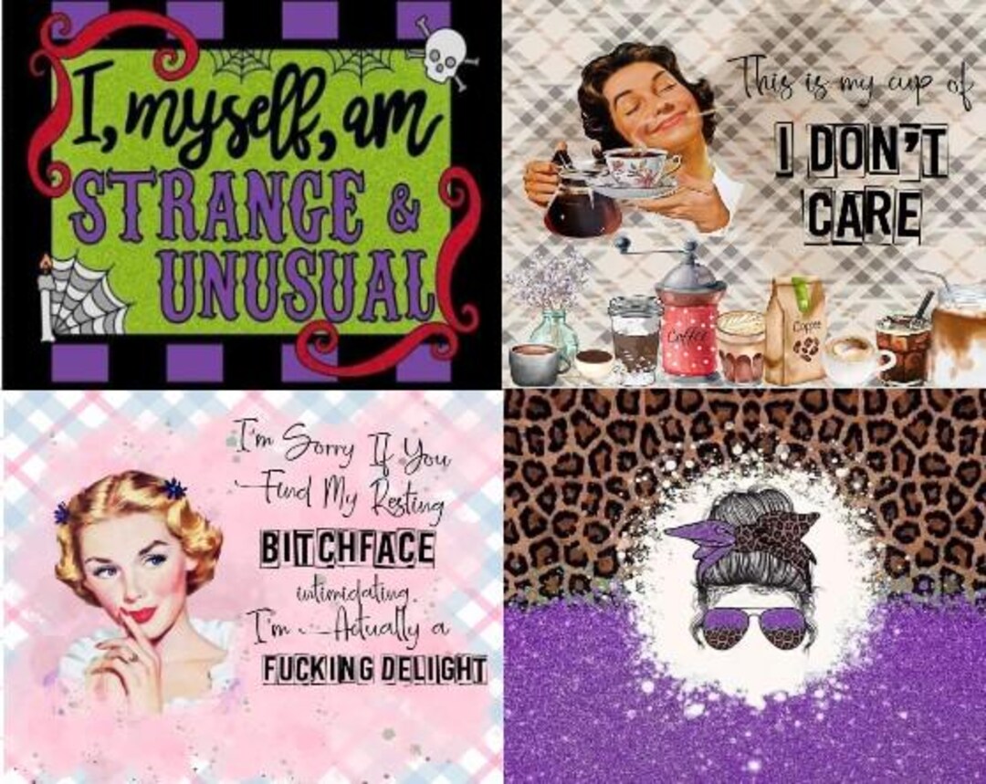 Sassy Tumbler Design Bundle: Inappropriate Sublimation Images - Etsy
