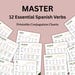 Spanish Verb Conjugation Charts: Study Guide (digital Download) - Etsy