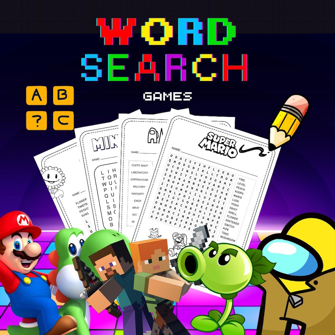 Printable Word Search for Kids - Fun Activity Game - Educational Puzzle ...