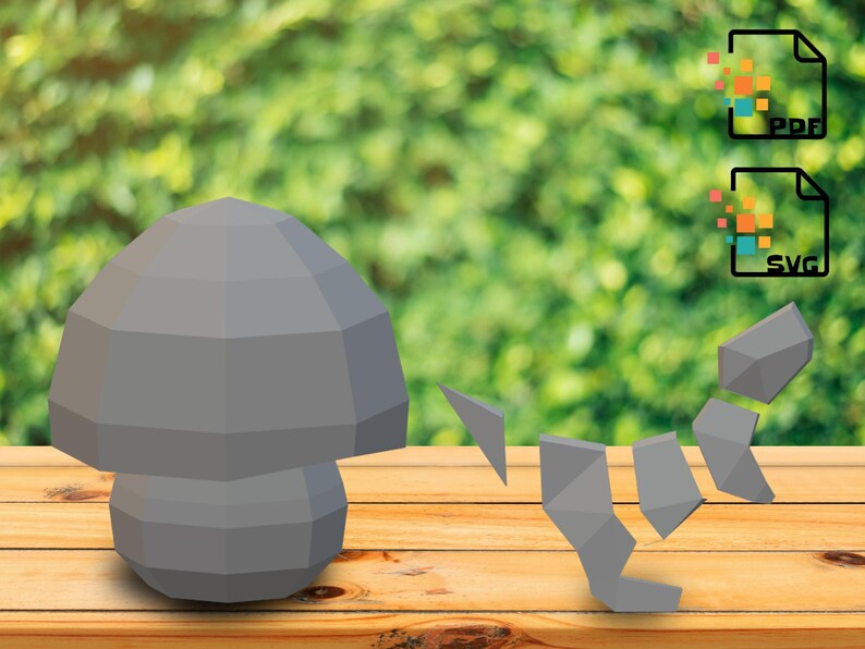 Set De 16 Papercrafts En PDF + SVG | Figuras 3D En Blanco Y Negro Para ...