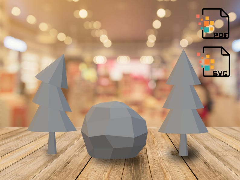 Set De 16 Papercrafts En PDF + SVG | Figuras 3D En Blanco Y Negro Para ...