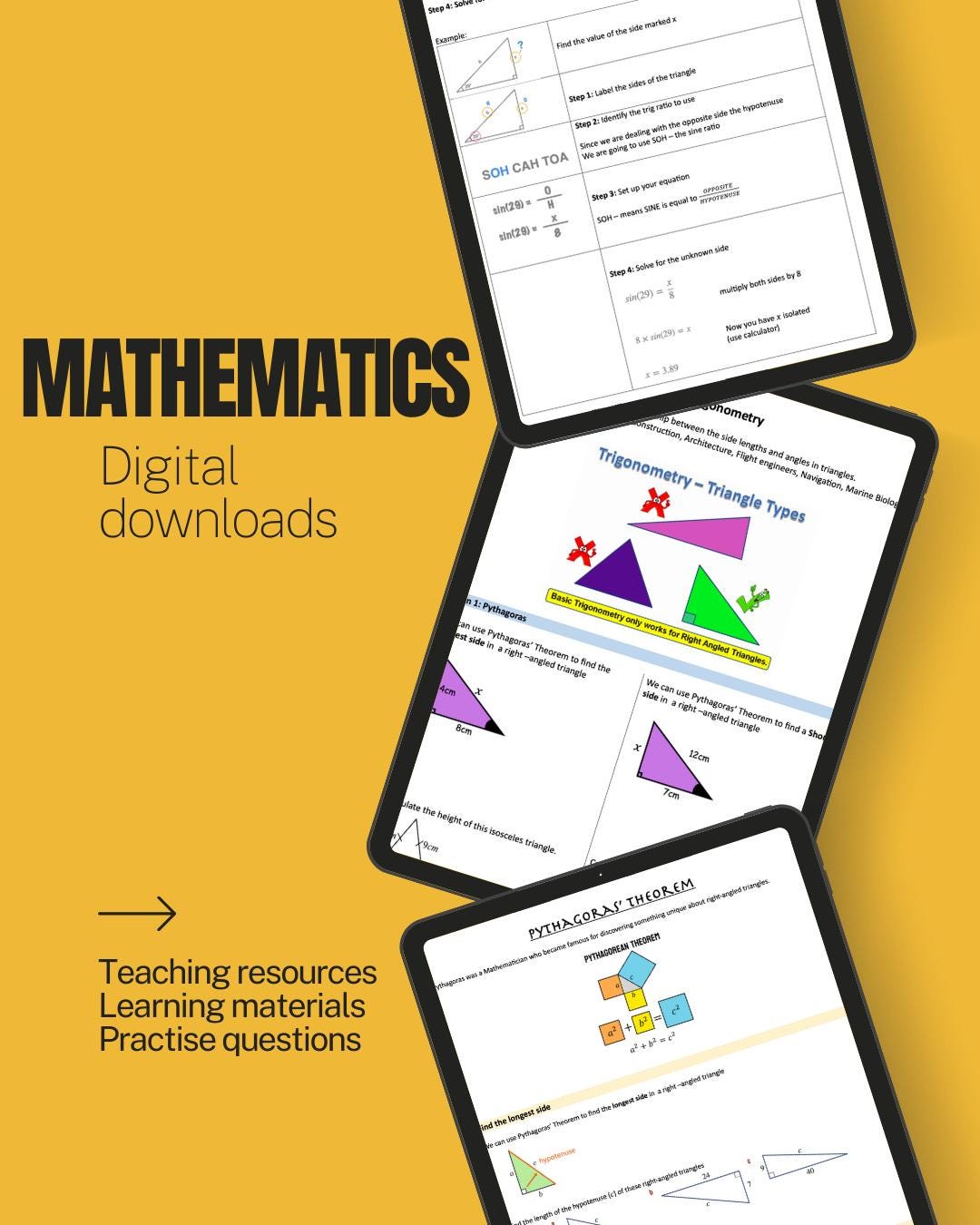 Trigonometry Teaching and Learning Pack - Etsy
