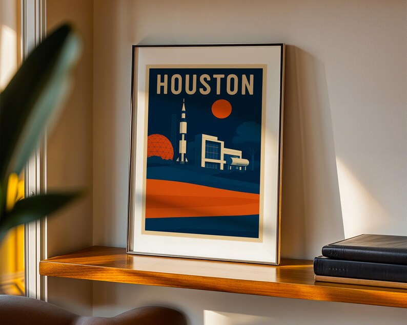 Minimalist Houston Poster, City Art Print, Houston Wall Art, Modern ...