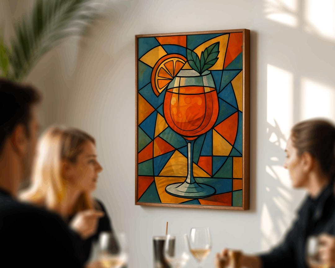 Aperol Spritz Wall Art, Kitchen Decor, Bar Poster, Cocktail Wall Art ...