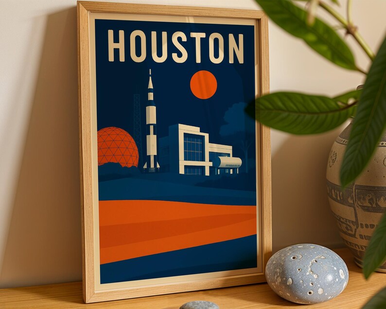 Minimalist Houston Poster, City Art Print, Houston Wall Art, Modern ...