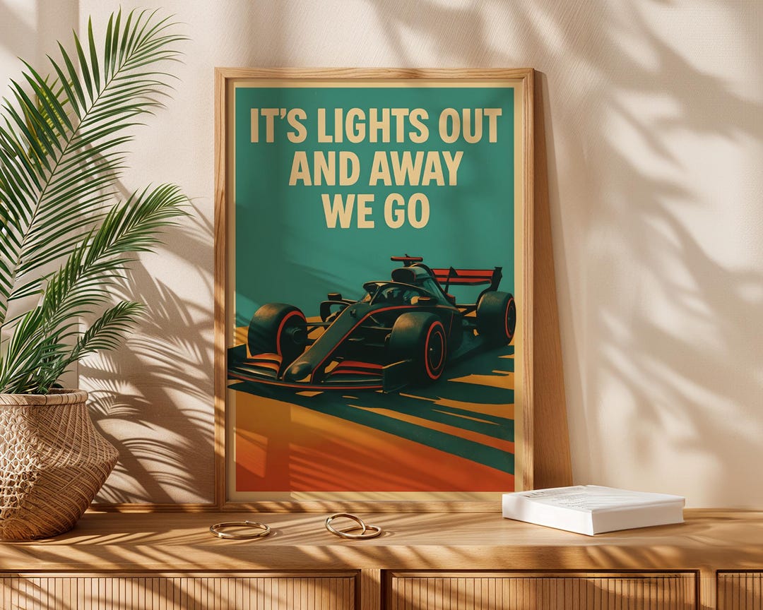 Vintage F1 Poster, Grand Prix Artwork, Retro Racing Poster, Formula One ...