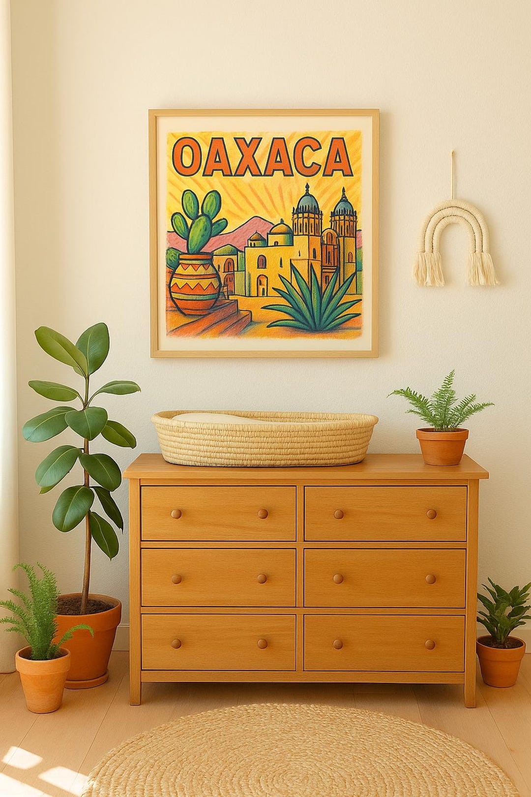 Oaxaca Wall Art – Mexico Travel Poster Style Printable | Cactus and ...