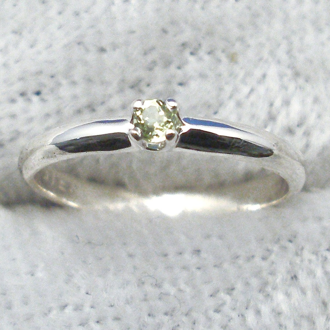 Peridot Baby Keepsake Ring August Birthstone Hand Crafted - Etsy