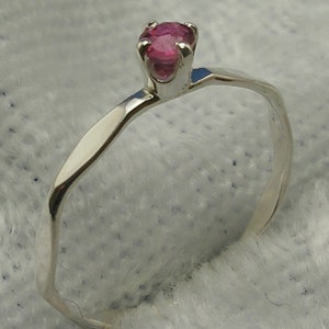 Ruby Baby Keepsake Ring July Birthstone Hand Crafted - Etsy