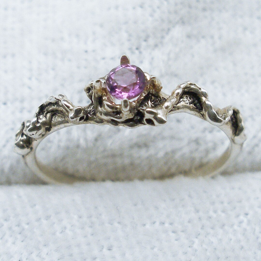 Amethyst Mythological Stone Protector Ring, February Birthstone, Hand ...