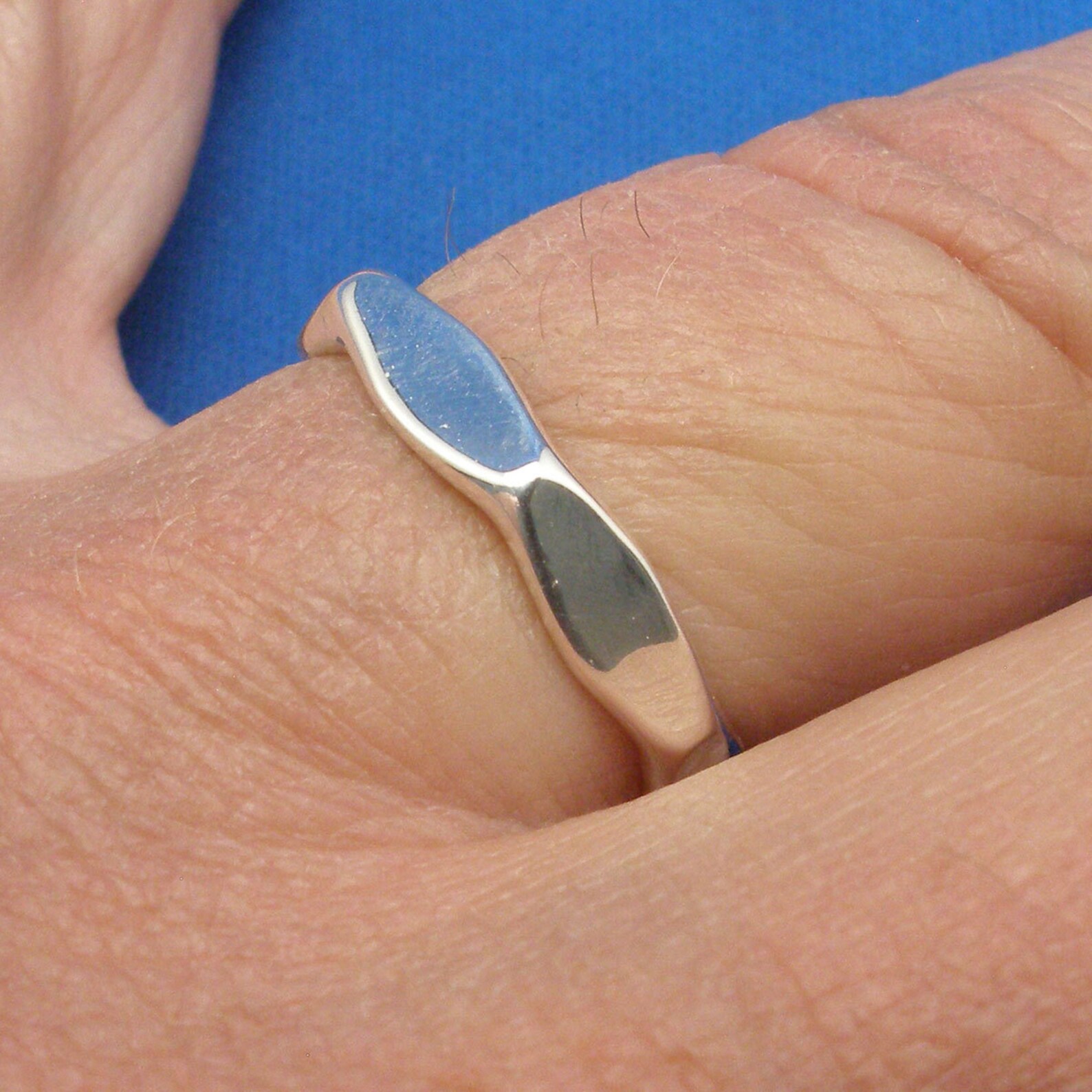 Heavy Hammered Sterling Silver Ring Hand Crafted Recycled | Etsy