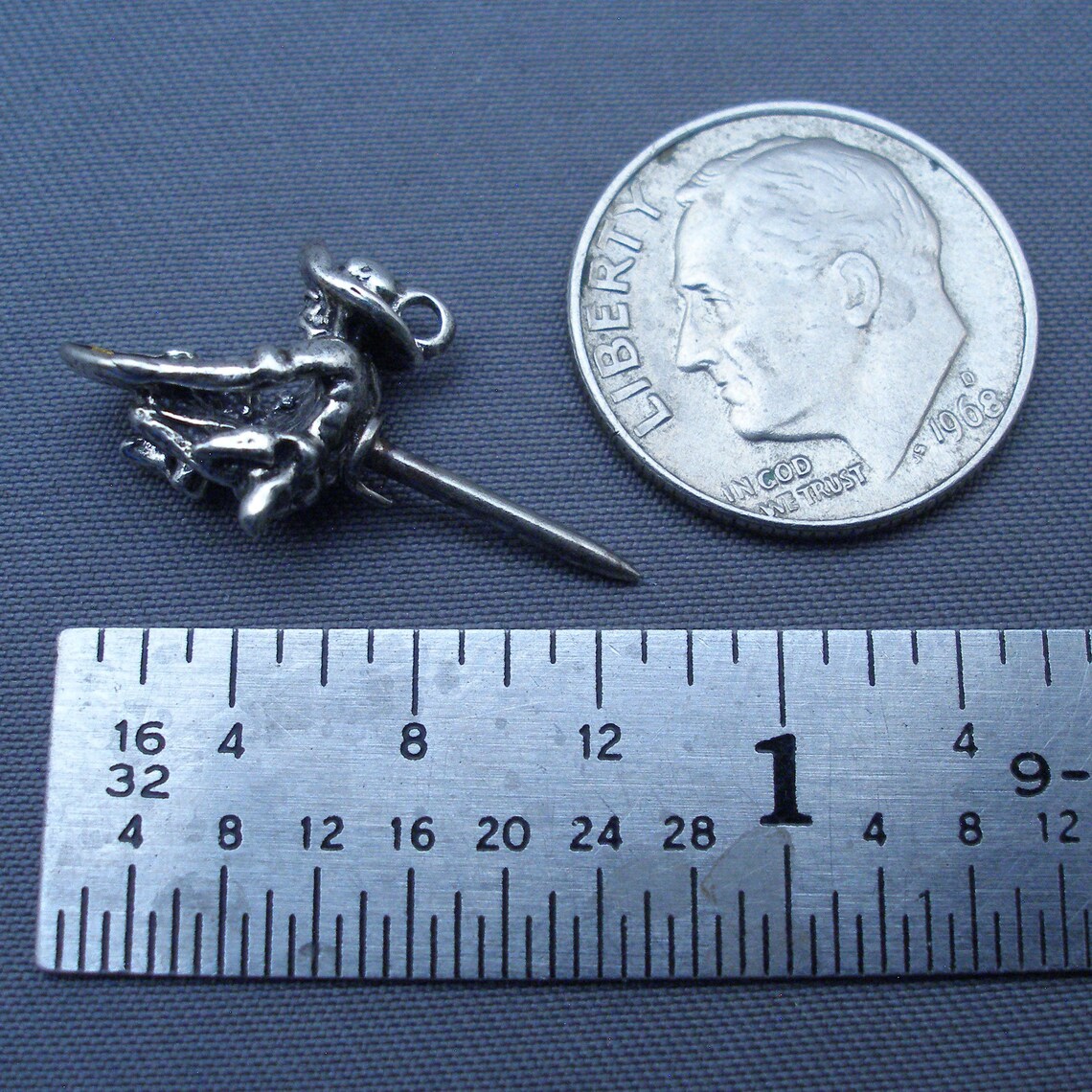 Gold Miner Tie Tack Small Size Pure Gold Flakes Sterling - Etsy